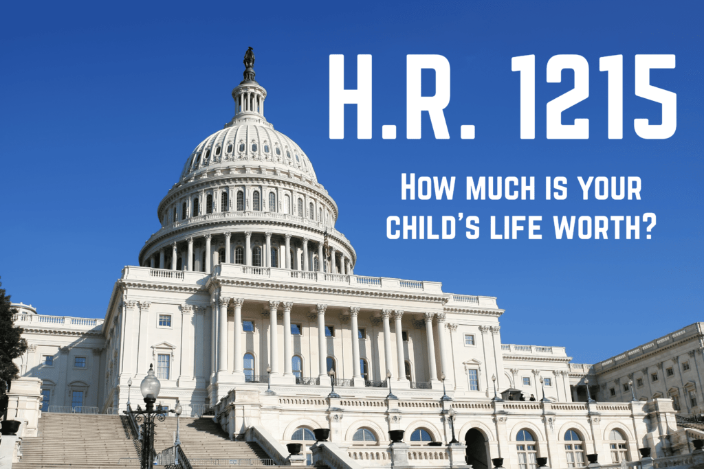 HR 1215: Congress to Set a Price on Your Loved One’s Life